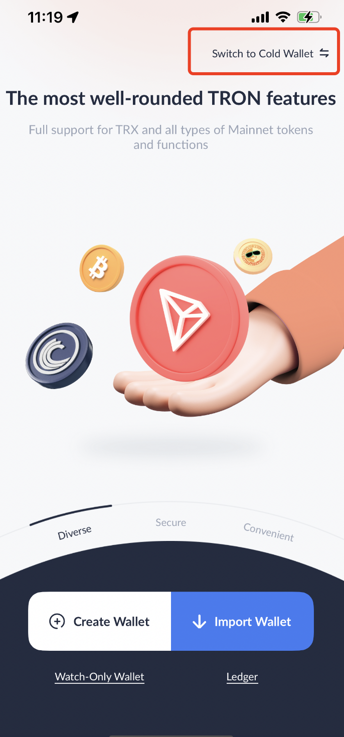 How to use the cold wallet function in TronLink？ – TronLink Support