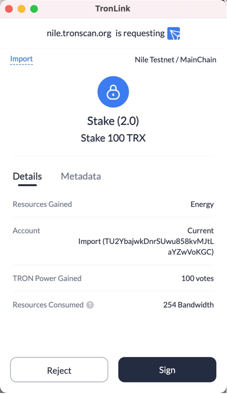 How to Use TronLink Extension to Get Resources and Vote – TronLink Support